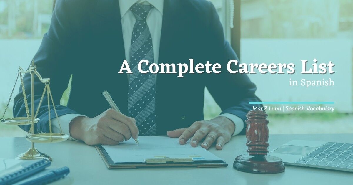 A Complete Careers List in Spanish