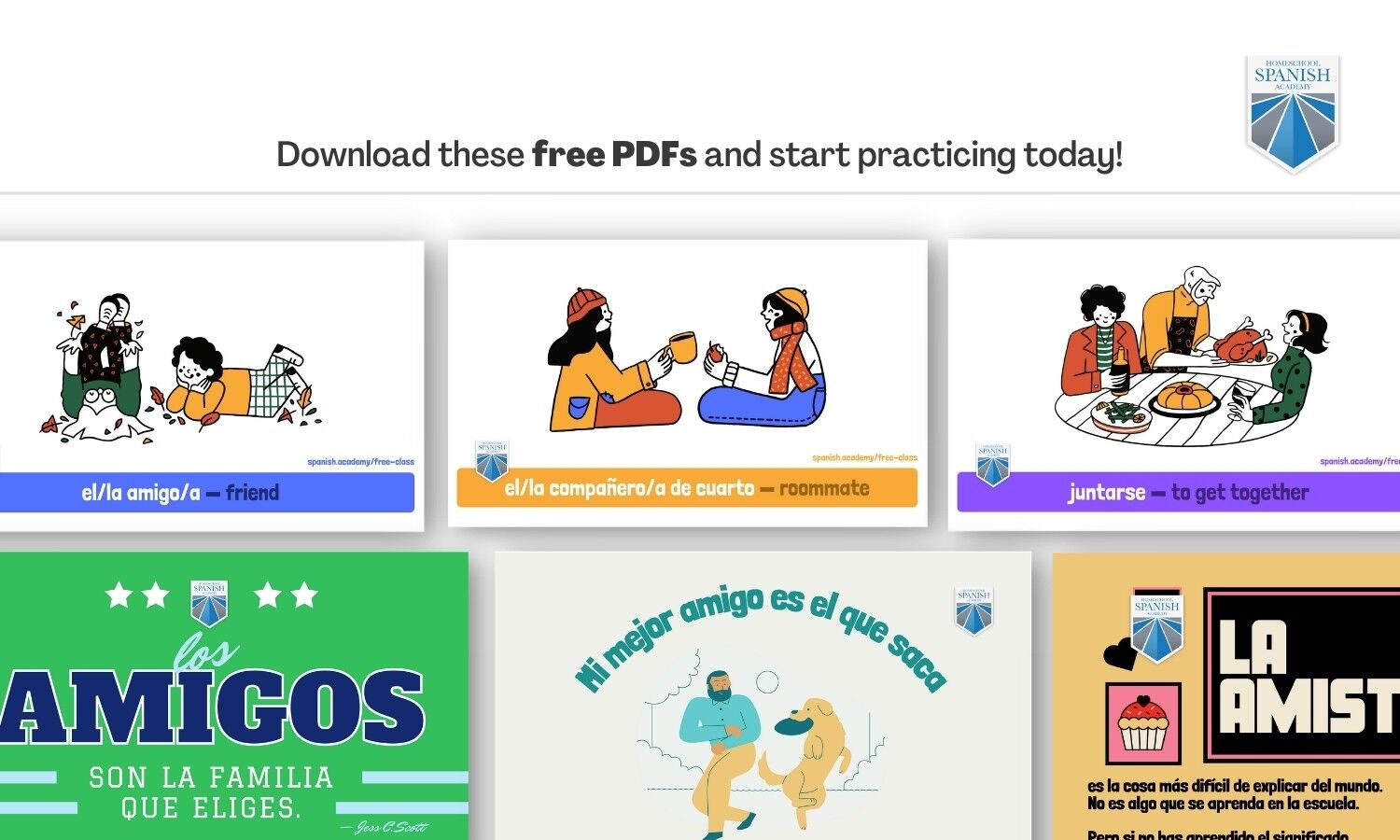 Friendship Activities and Conversation (Free Spanish Lessons for Kids)
