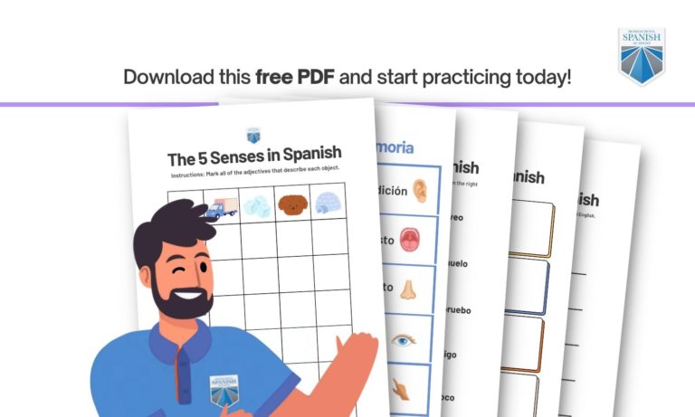The 5 Senses in Spanish (Free Spanish Lessons for Kids)