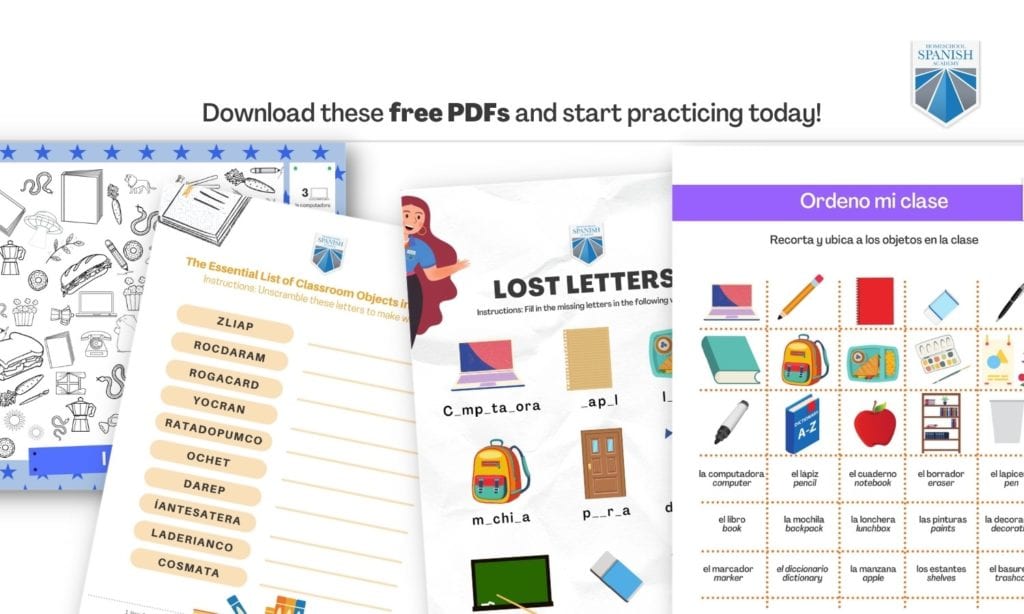 The Essential List of Classroom Objects in Spanish